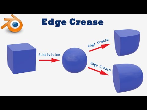 Blender tips - Control the sharpness in the subdivided mesh by Edge Crease #oe243
