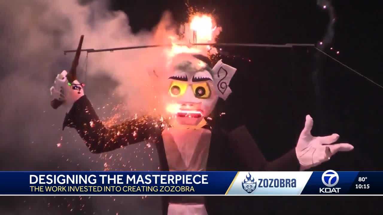 Creating Zozobra's costume is a task as monumental as Old Man Gloom