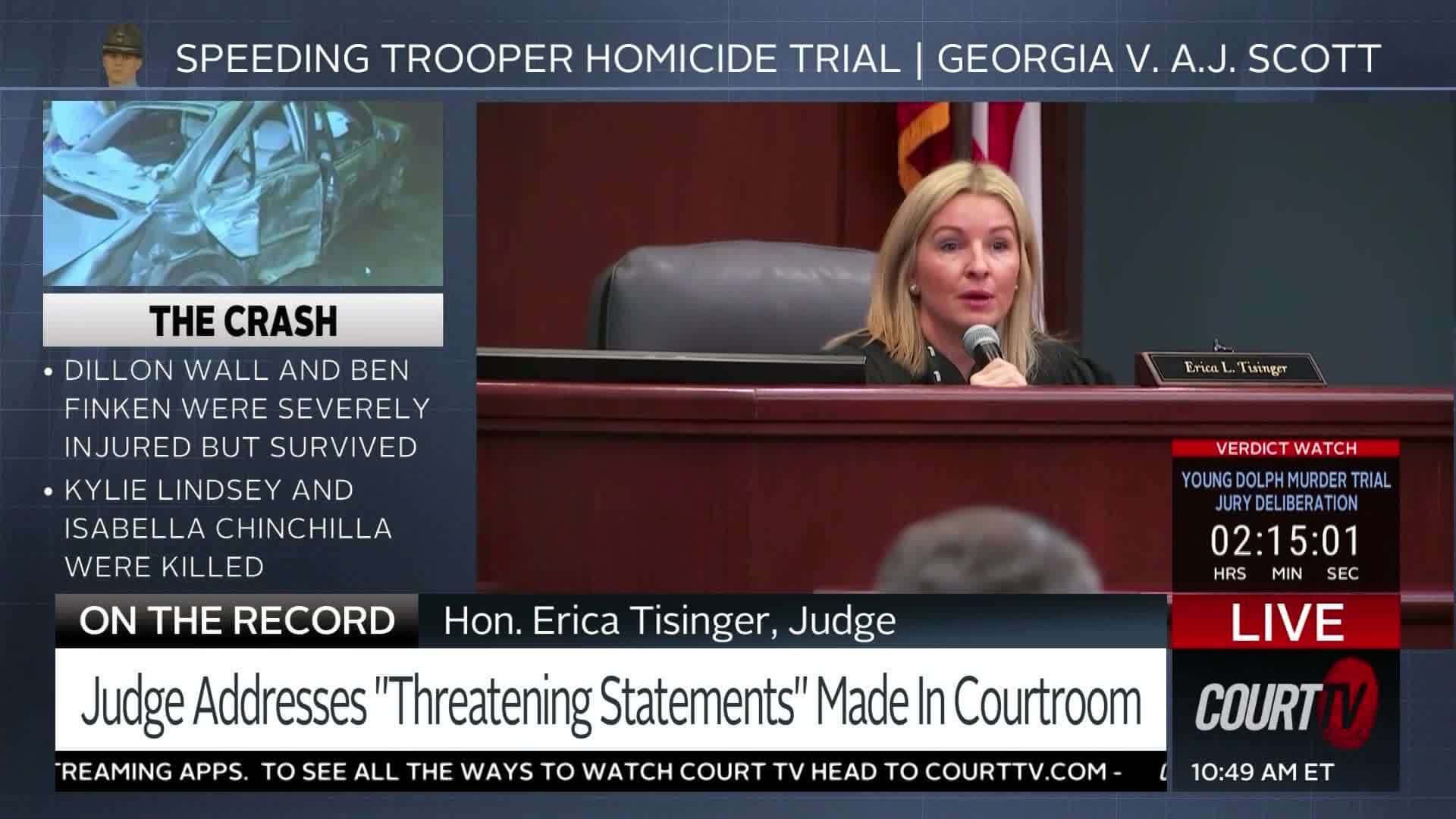 A.J. Scott Trial Judge Warns Gallery After ‘Threatening Statements’