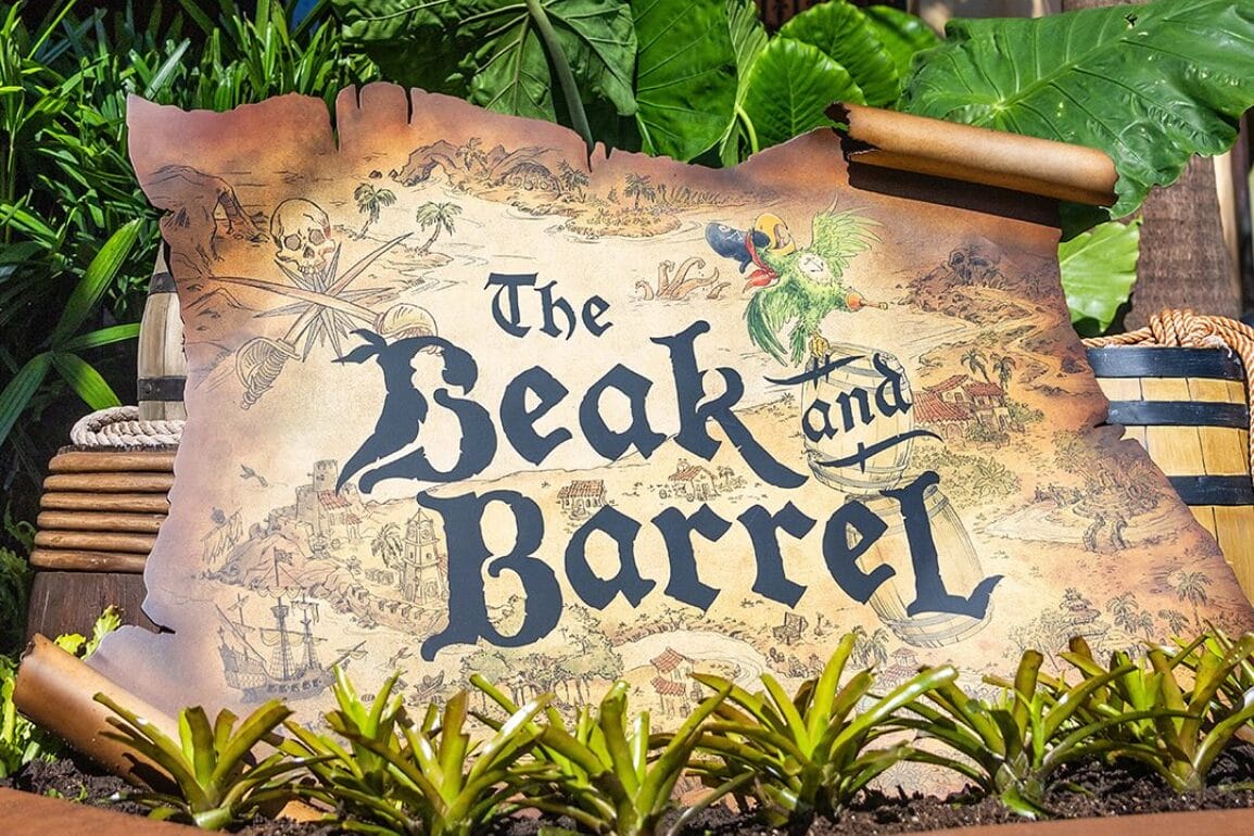 FIRST LOOK at The Beak and Barrel Signage at Magic Kingdom