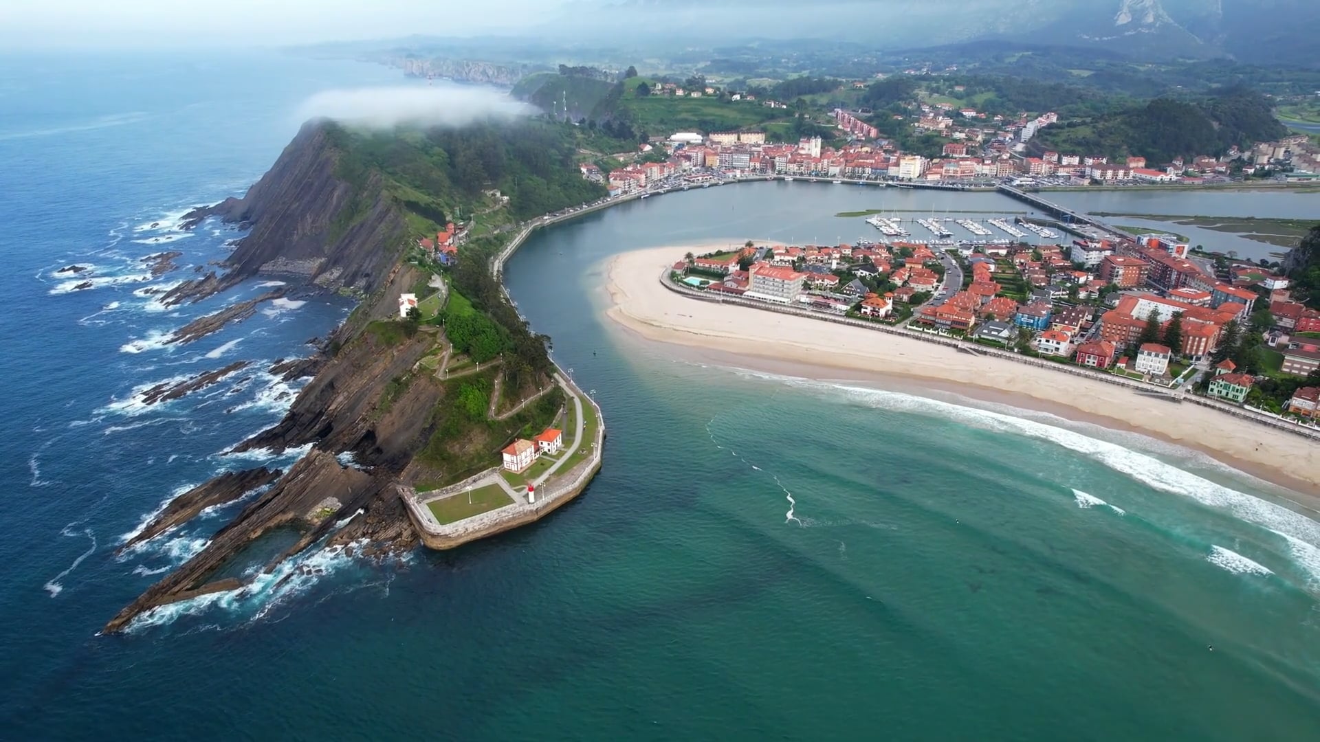 Drone Discovers Llanes, Asturias, A Stunning Medieval Spainish Port