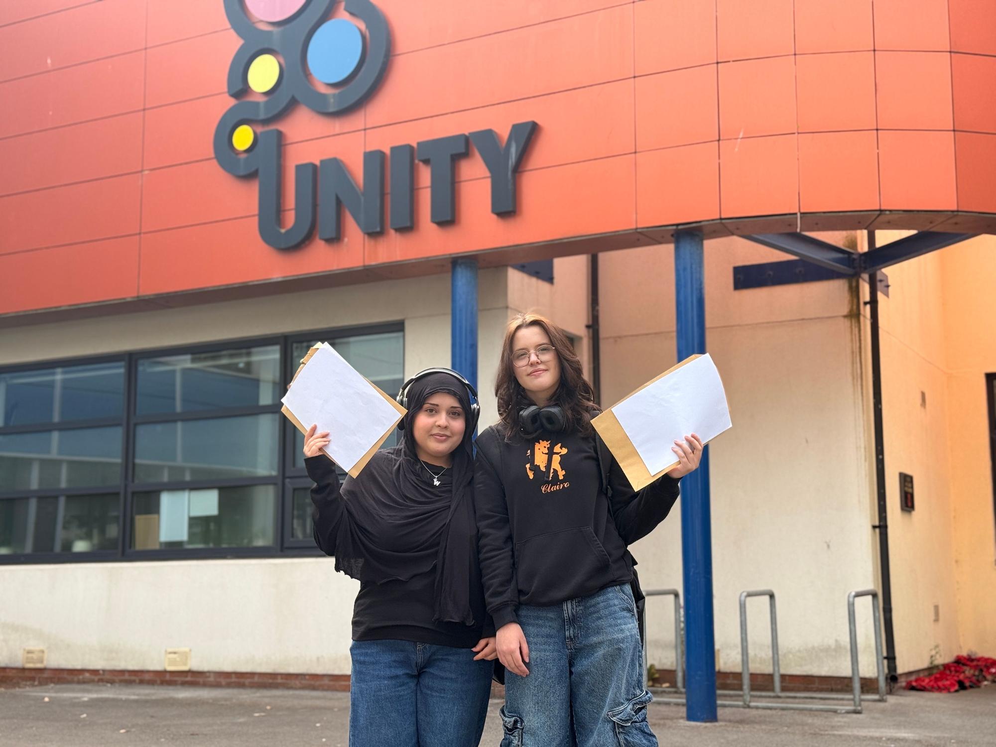 GCSE Result celebrations for Unity Academy!