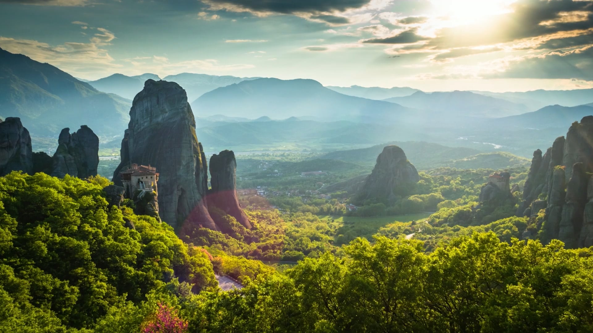 Drone Discovers Meteora's Greek Monasteries: A UNESCO Wonder Revealed