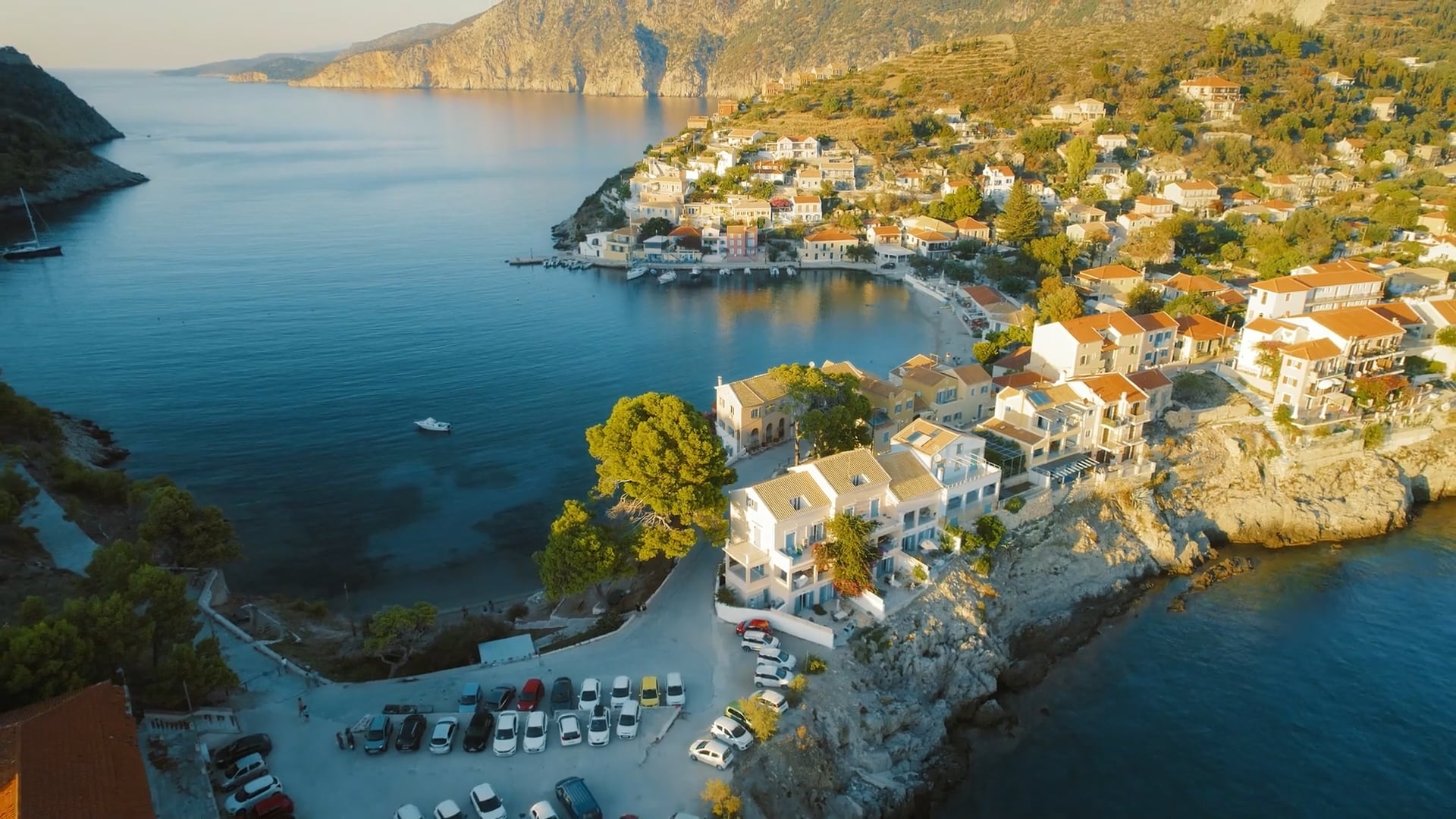 Drone Discovers Kefalonia's Assos, Stunning Ancient Greek Coastal Village