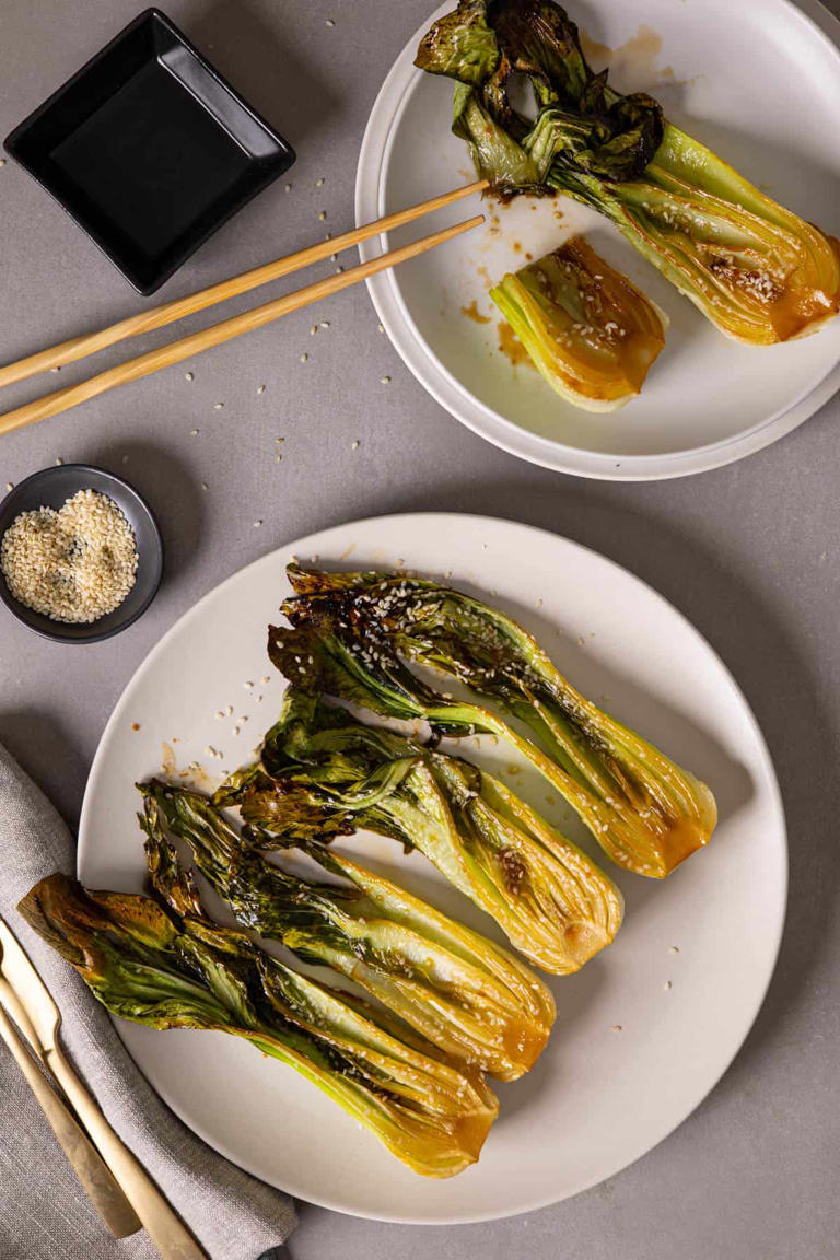 Roasted bok choy