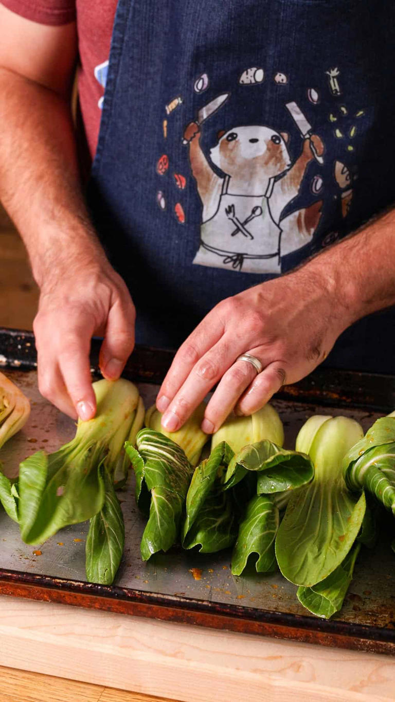 Roasted bok choy