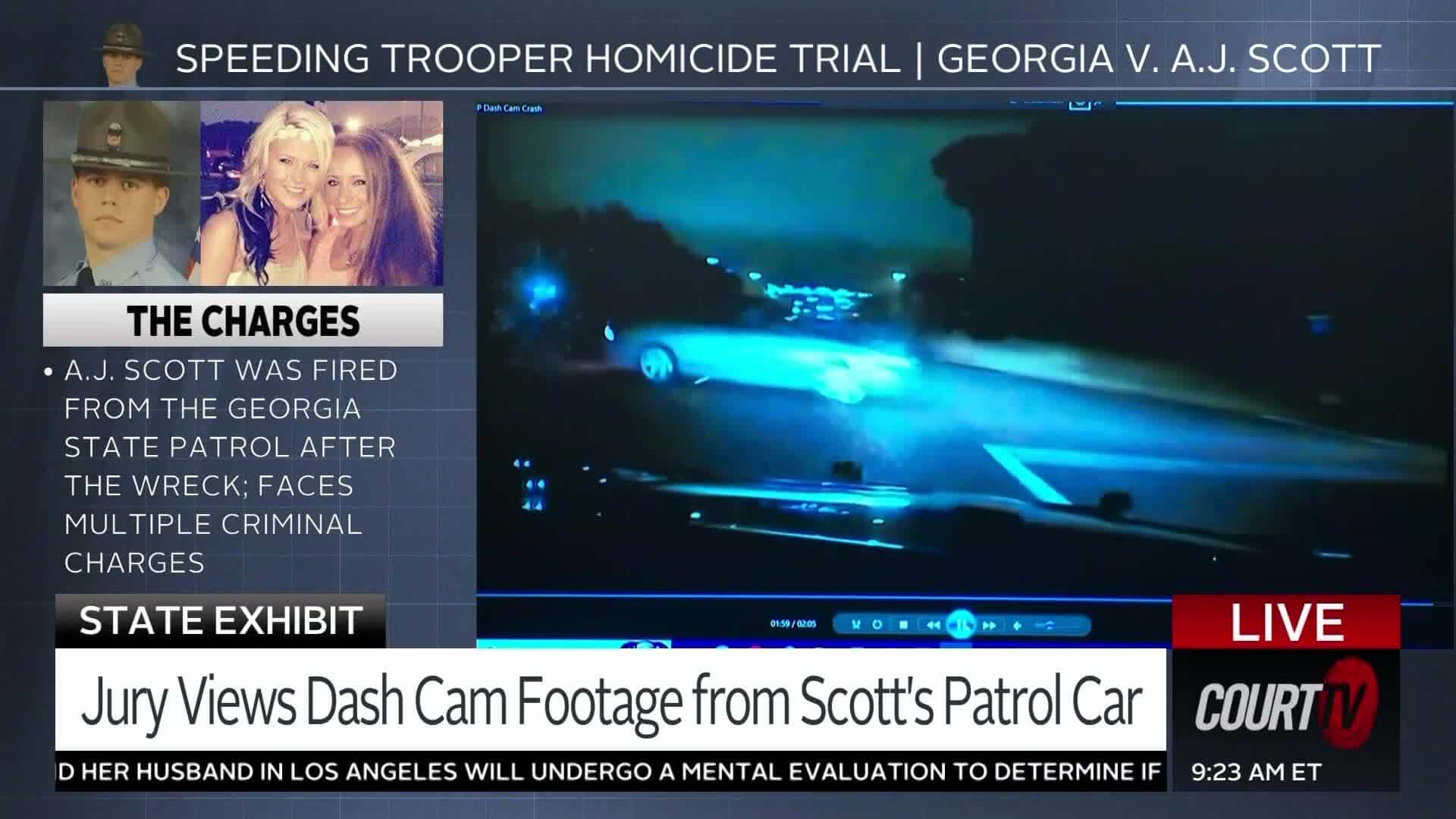 Speeding Trooper Homicide Trial: Dashcam Video Shows Moment of Impact