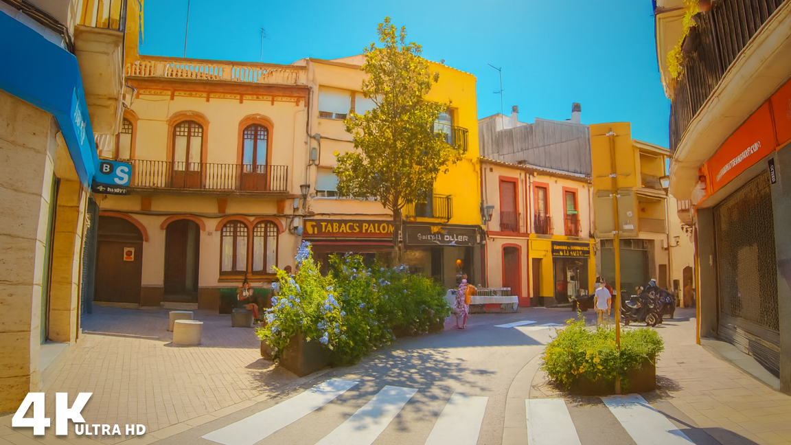 Walking Tour of Tordera Market in Spain (4K)