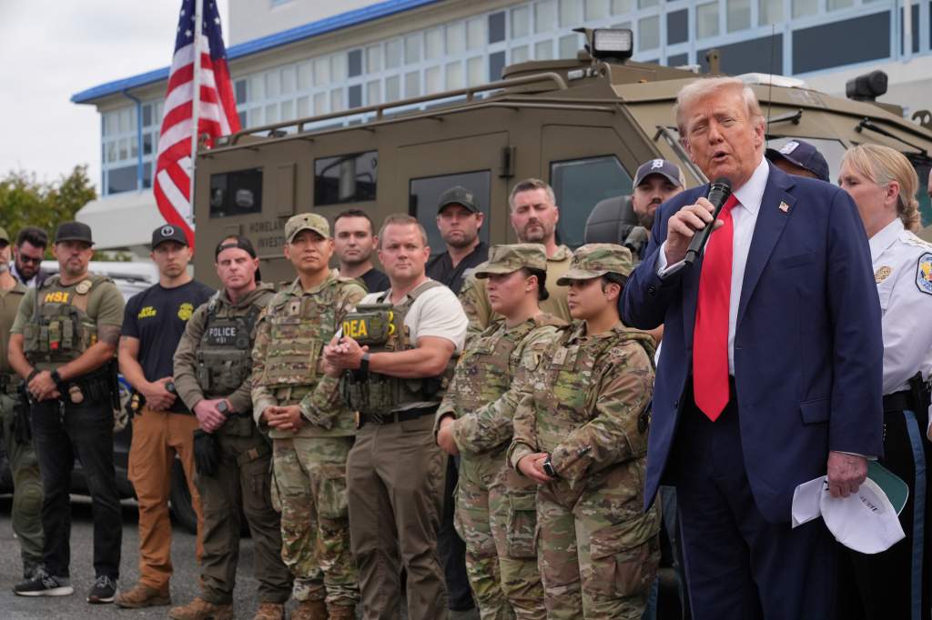 Donald Trump visits police, U.S. troops in D.C.: ‘Everybody is safe now’