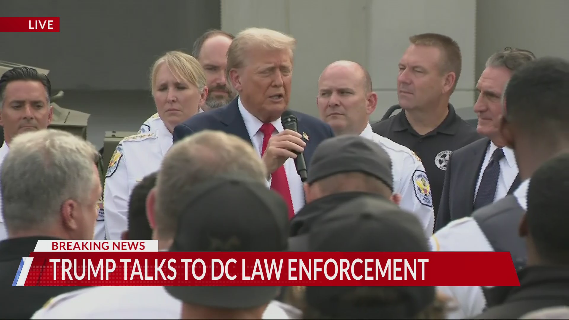 'All new everything': President Trump talks to law enforcement in DC