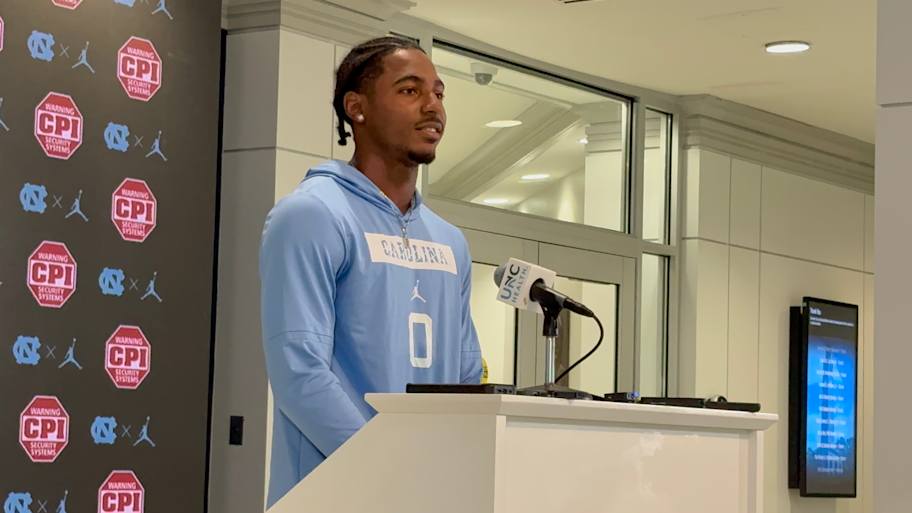 WATCH: UNC WR Alex Taylor discusses Fall Camp, Team Chemistry