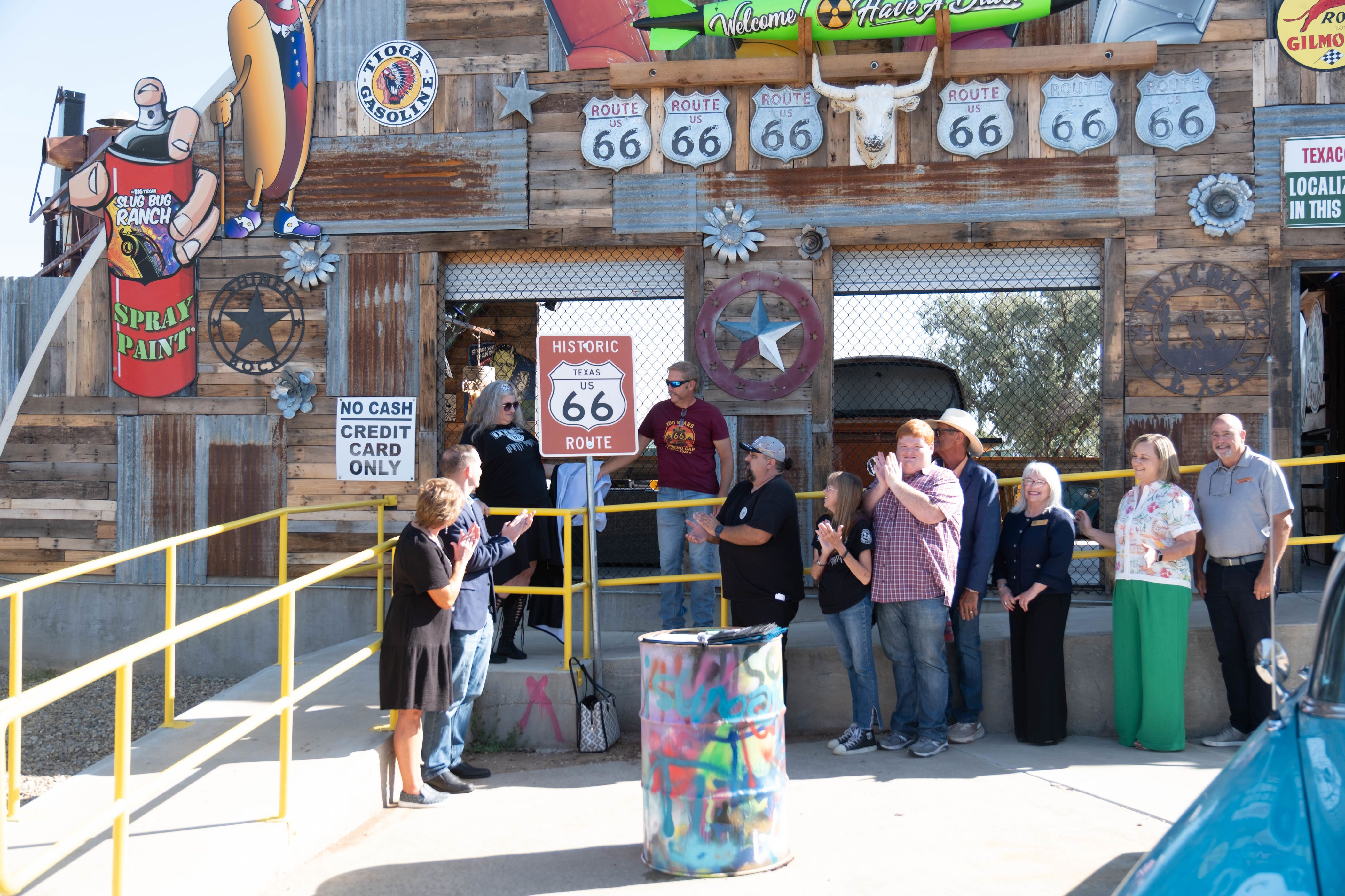 New Route 66 signs launched in Texas with Big Texan partnership