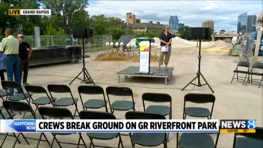 Crews break ground on GR Riverfront Park