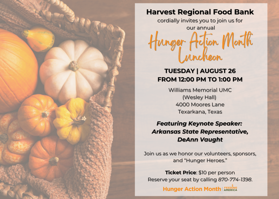 Harvest Regional Food Bank kicks off Hunger Action Month