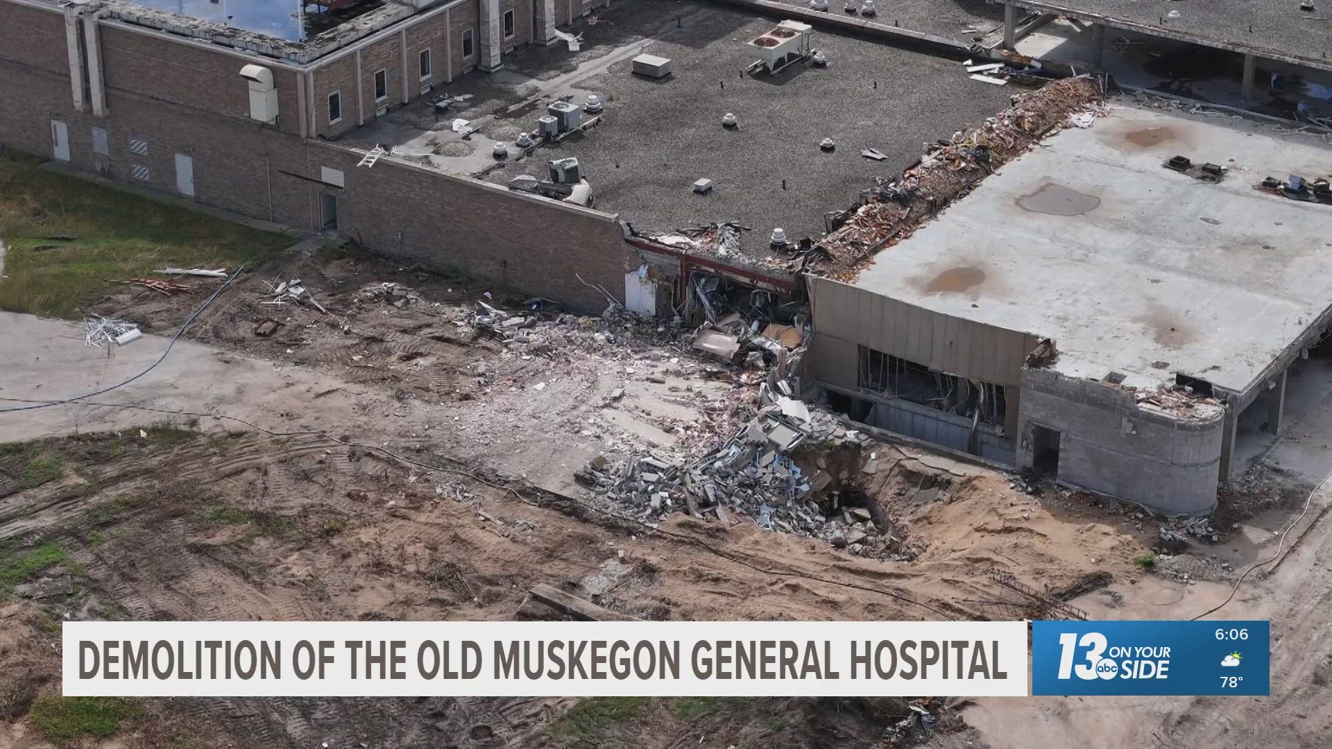 Demolition of the old Muskegon General Hospital