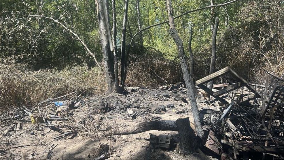 Emergency crews pull back from extinguishing homeless camp fire on ...