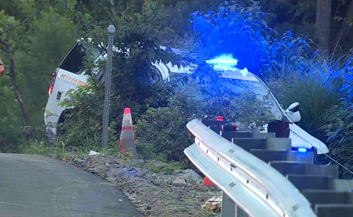 1 dead, 1 hospitalized after work truck falls into ravine in Boone County
