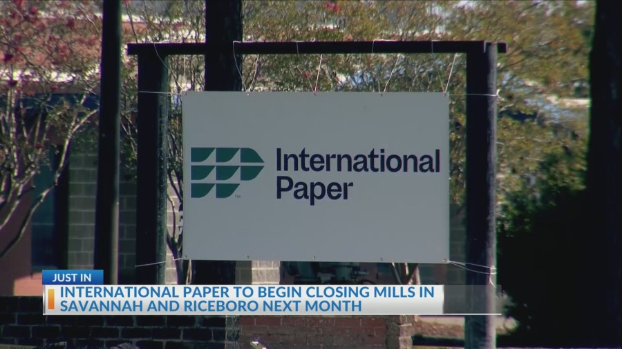 International Paper to close two Georgia locations