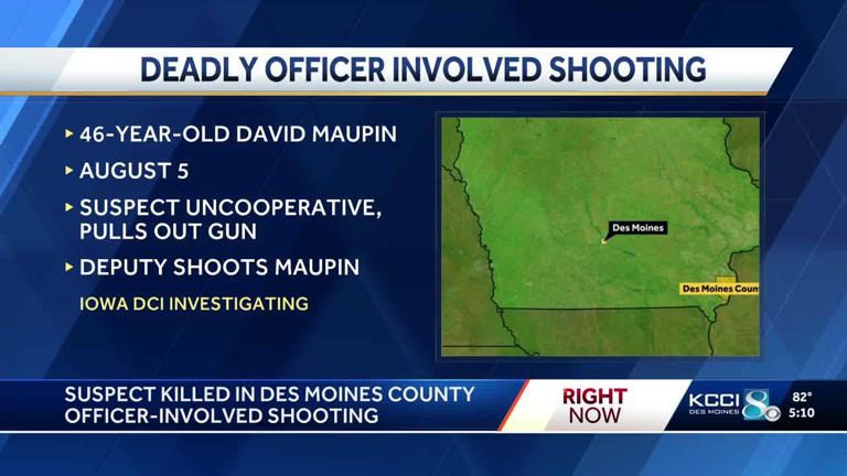 DCI investigating deadly officer-involved shooting in southeast Iowa
