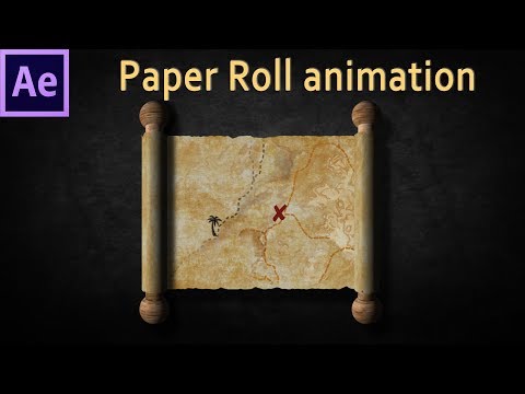 After Effects tutorial - How to create Paper Roll animation - 99
