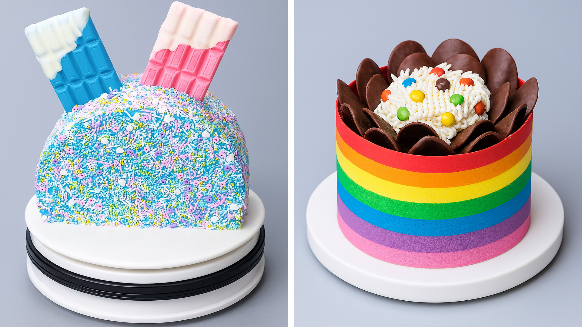 How to Make Sprinkle Dome Cake and Rainbow Chocolate Flower Cake