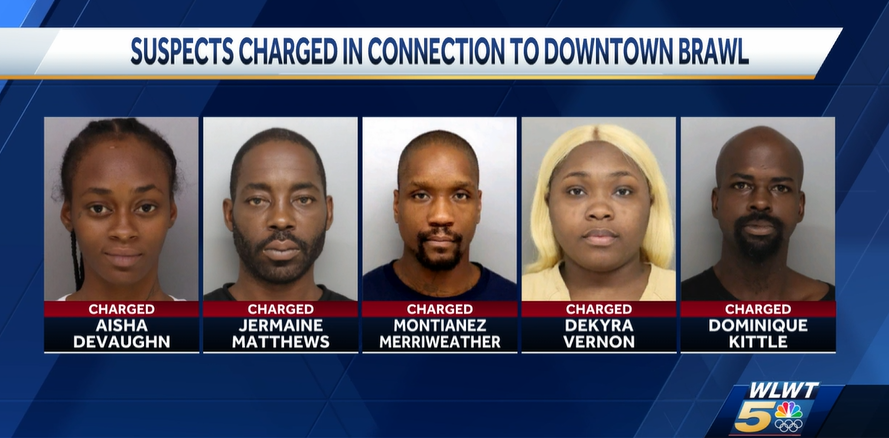 Six suspects connected to downtown brawl indicted