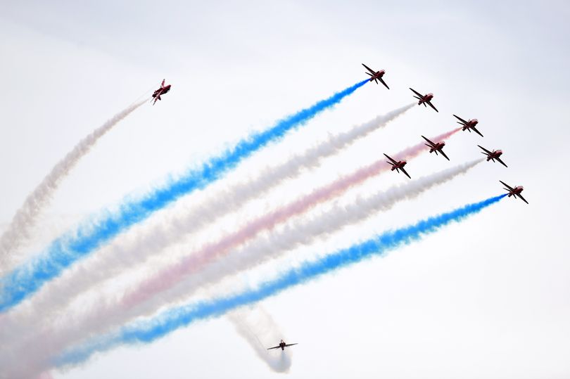 Red Arrows flight path today as iconic jets roar across Yorkshire skies ...