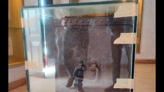 Historic iron safe a living relic enclosed in apathy