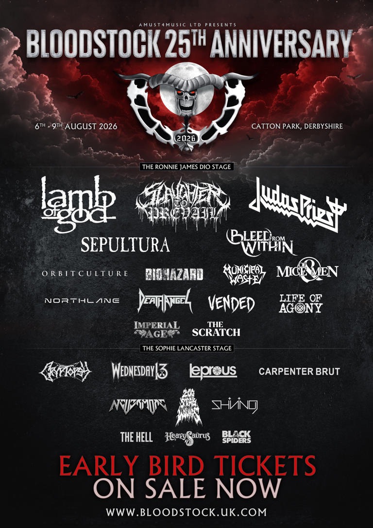 Lamb Of God, Slaughter To Prevail and Judas Priest to headline Bloodstock festival 2026