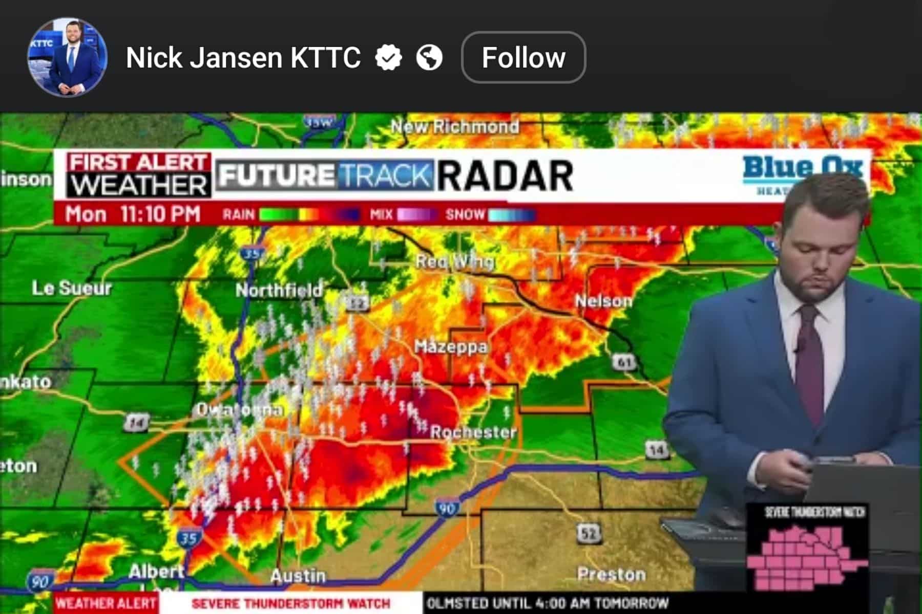 Meteorologist Nick Jansen responds to criticism after texting wife ...
