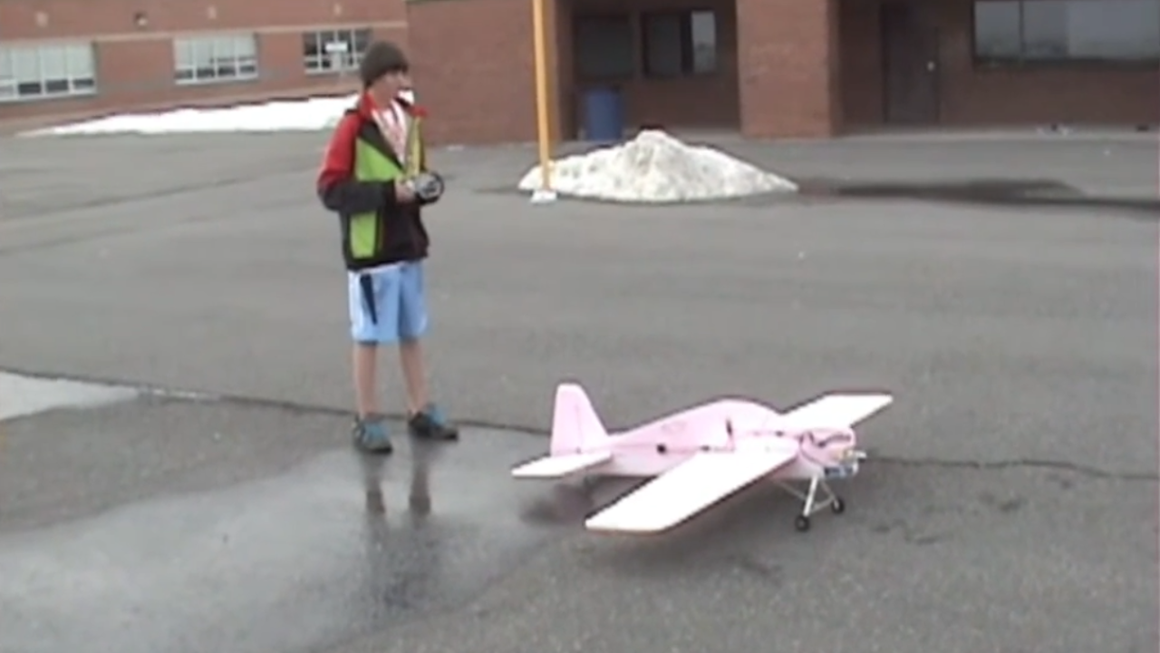 Giant Pink Yak-54 Foamy RC Plane