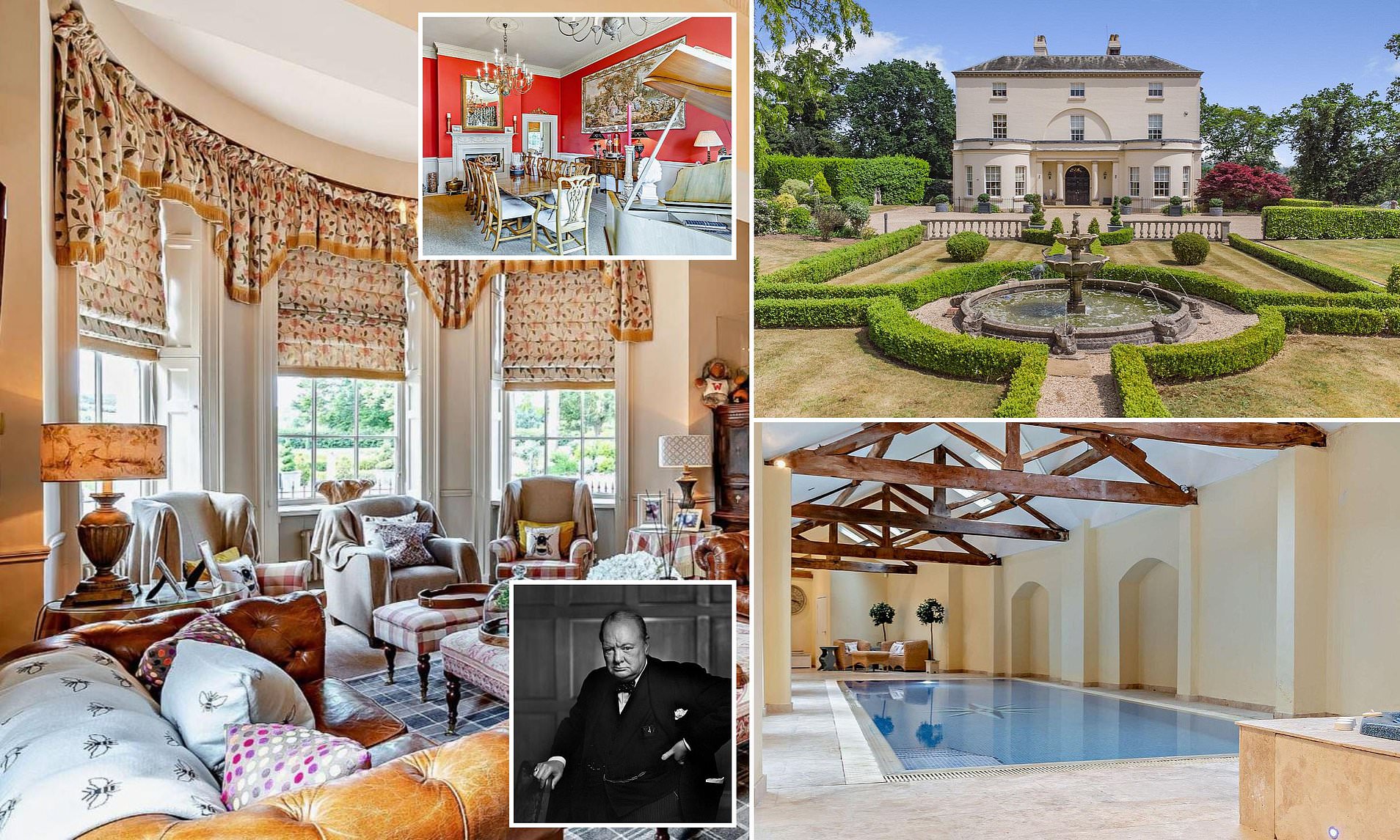 Seven-bed Georgian country house with Churchill links on sale for £3.75m