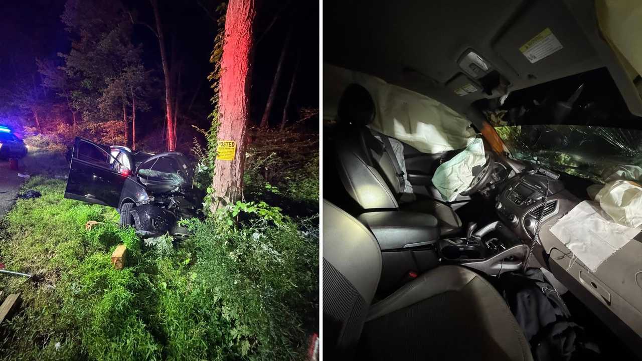 Car Crashes Into Tree In Putnam: 3 Hospitalized