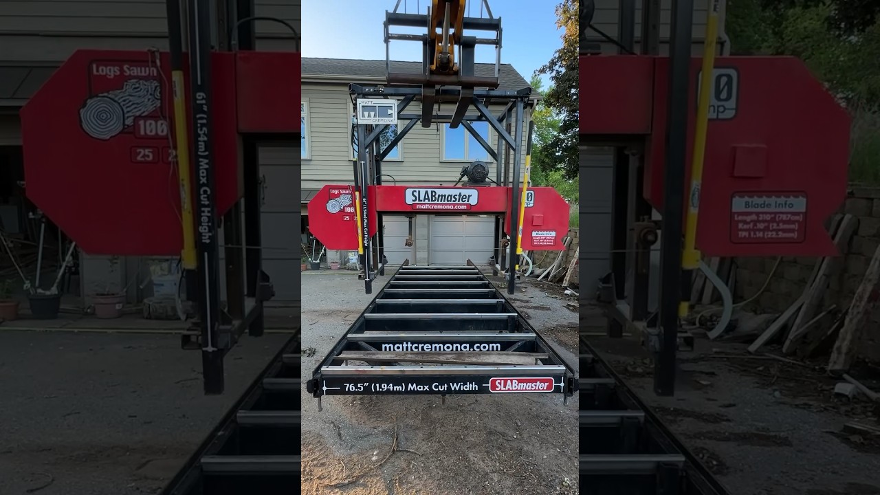 Taking the sawmill out to play #sawmill #telehandler #diybandsawmill # ...