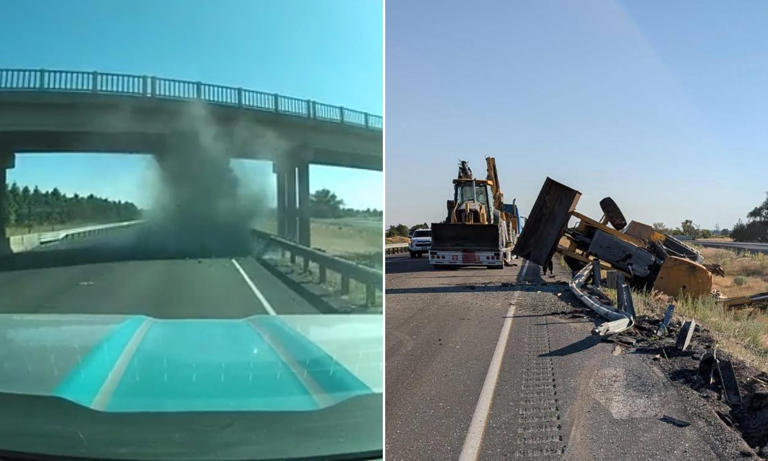 Incredible video shows trucker come within inches of Final Destination ...