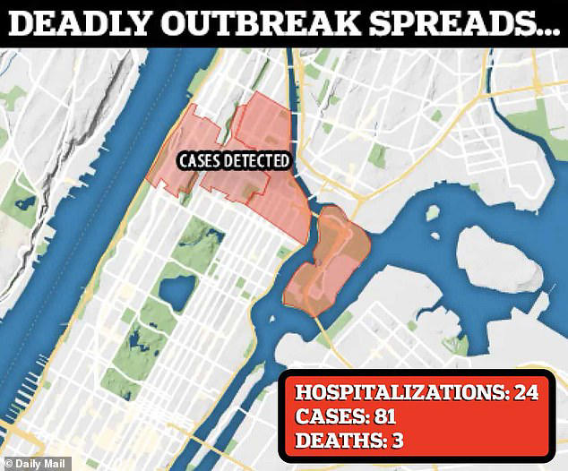 Toxic vapor plagues Manhattan as infections of deadly lung disease jump ...
