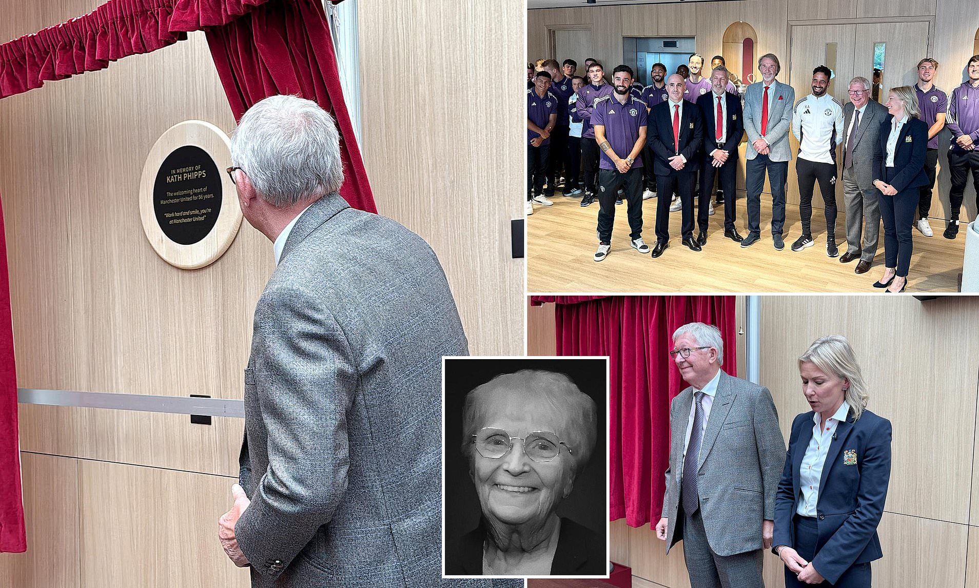 Sir Alex Ferguson pays touching tribute to the late Kath Phipps during ...