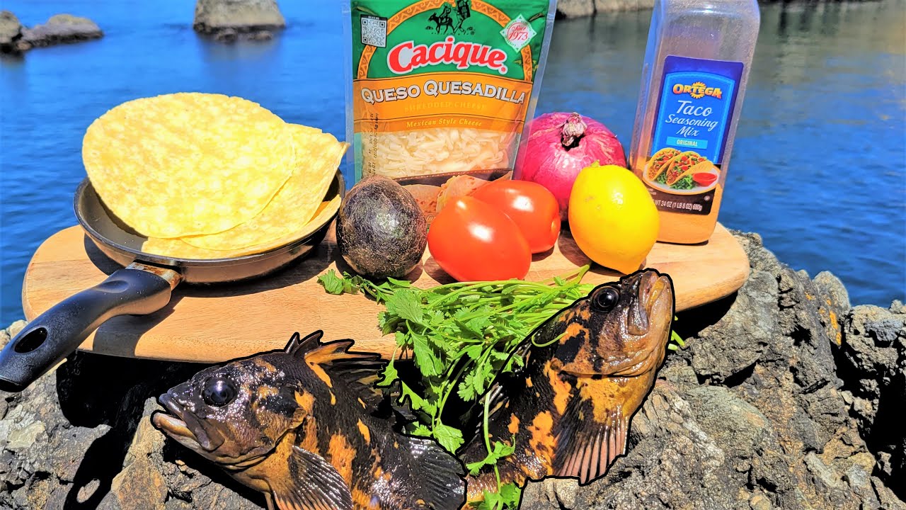 Cooking a Crispy Fish Quesadilla by the Water’s Edge