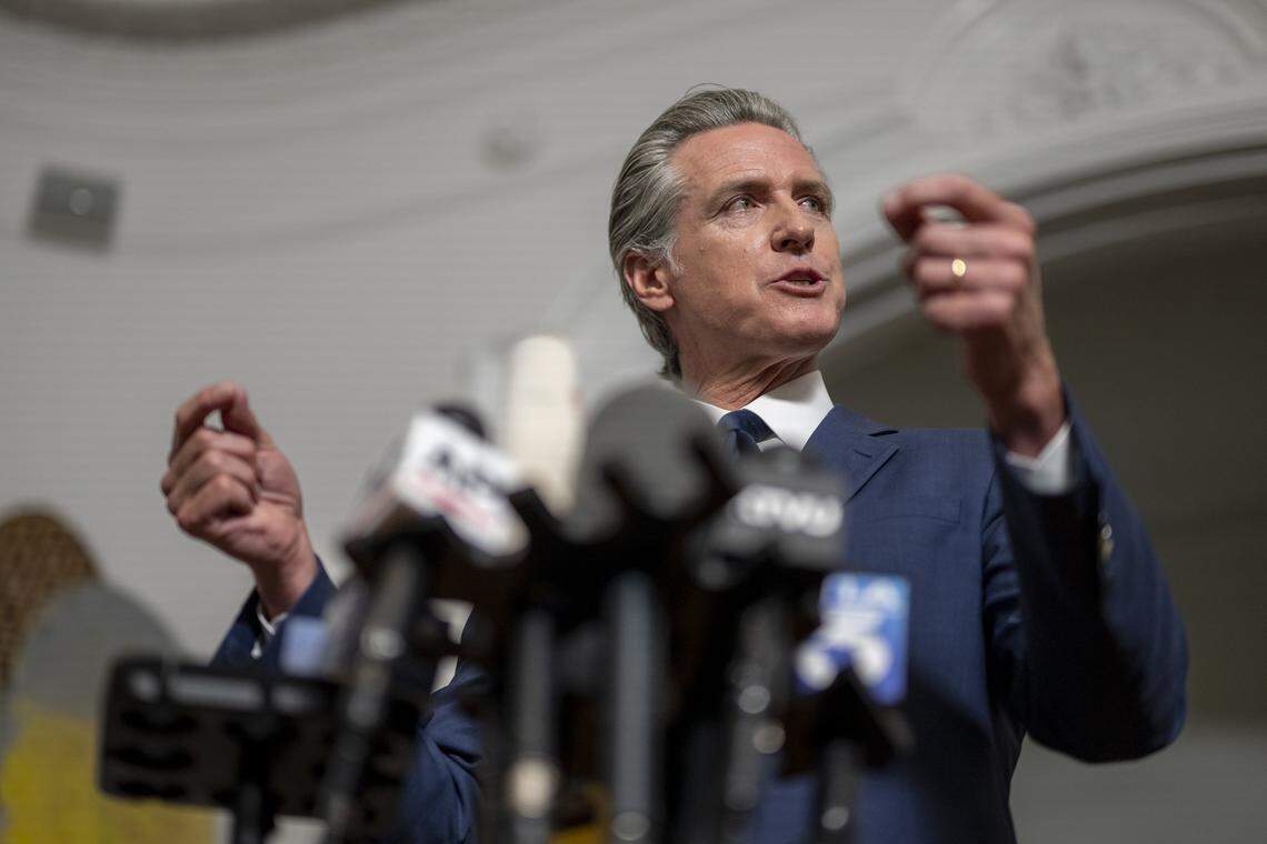 Gavin Newsom asks Donald Trump to block red state redistricting
