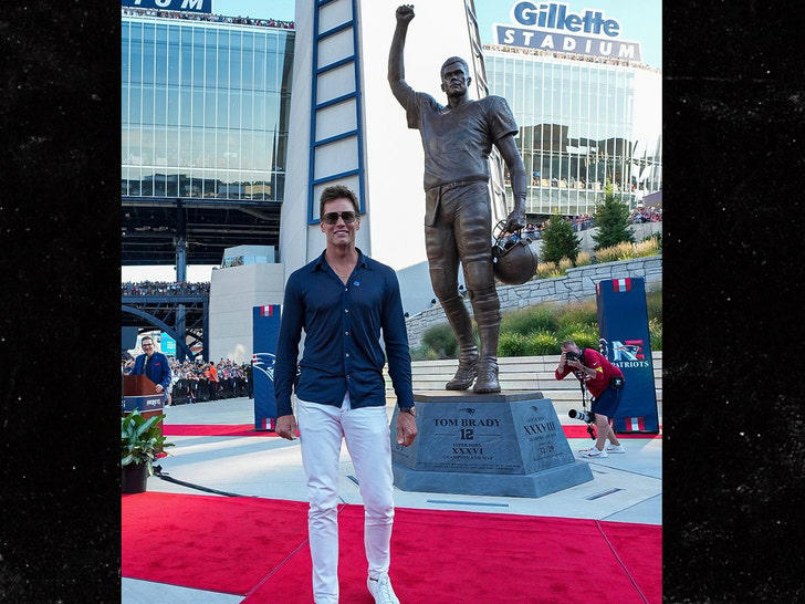 Tom Brady Statue Erected At Gillette Stadium