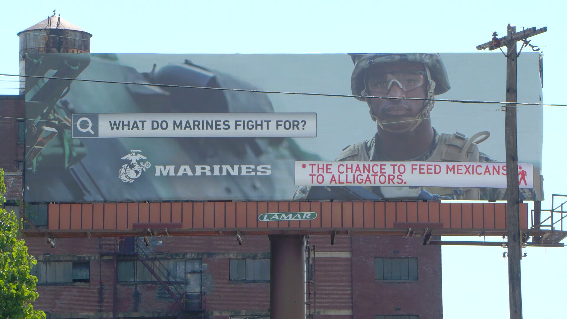 U.S. Marine Corps responds to military ad vandalized with offensive ...
