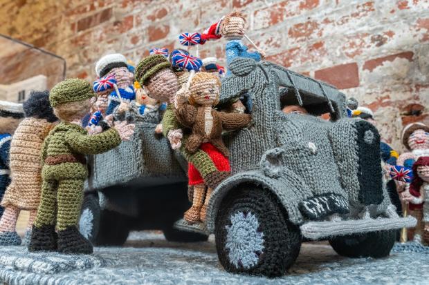 Knitted scenes of wartime Britain on display at museum