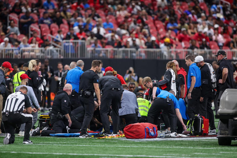 NFL preseason game between Detroit and Atlanta stopped after serious injury