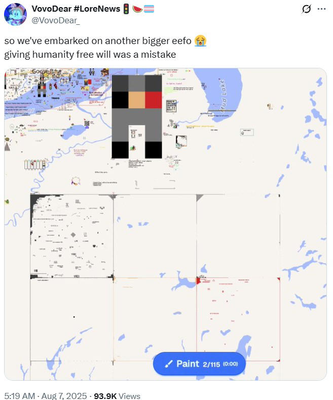 What Is 'Eefo' And Why Is It All Over 'Wplace?' The Viral 'Minecraft ...