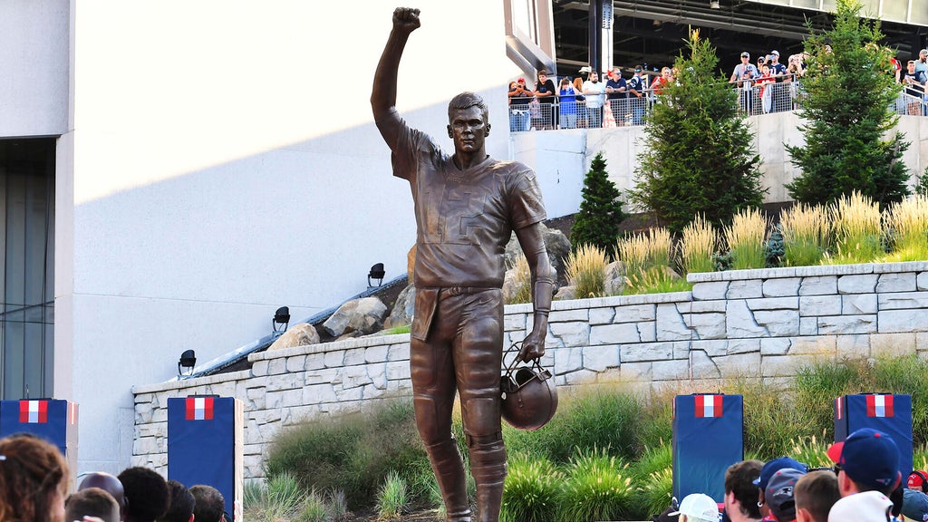 Tom Brady statue unveiled by New England Patriots outside Gillette Stadium