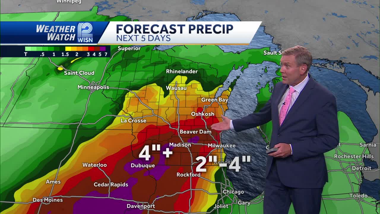 Storms and heavy rain in SE Wisconsin this weekend.