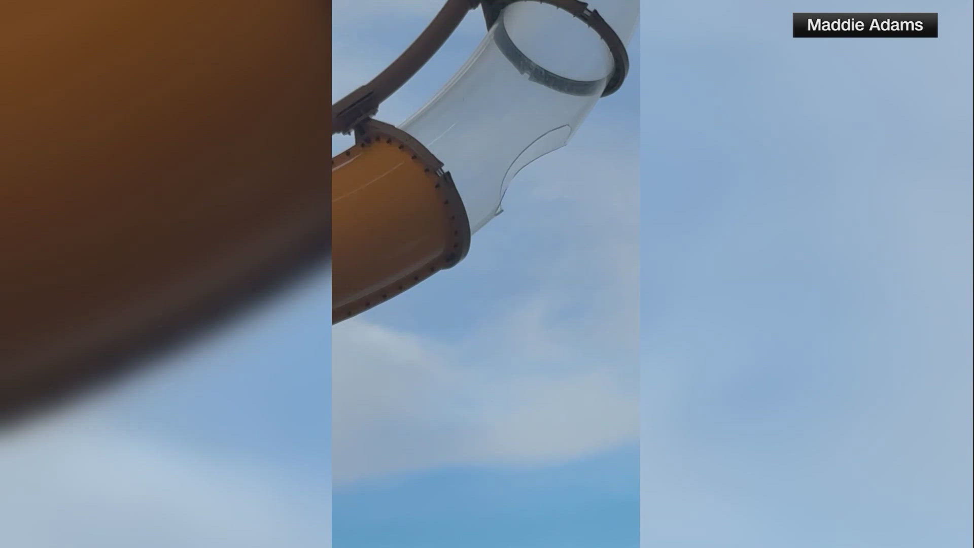 Water slide acrylic glass breaks while cruise ship guest was going down ...