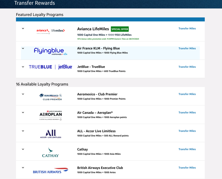 Cashing in Capital One miles? How to get the maximum value when ...