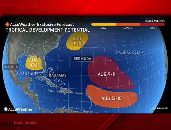 AccuWeather Forecasts 3 To 5 Named Storms In August As Atlantic ...