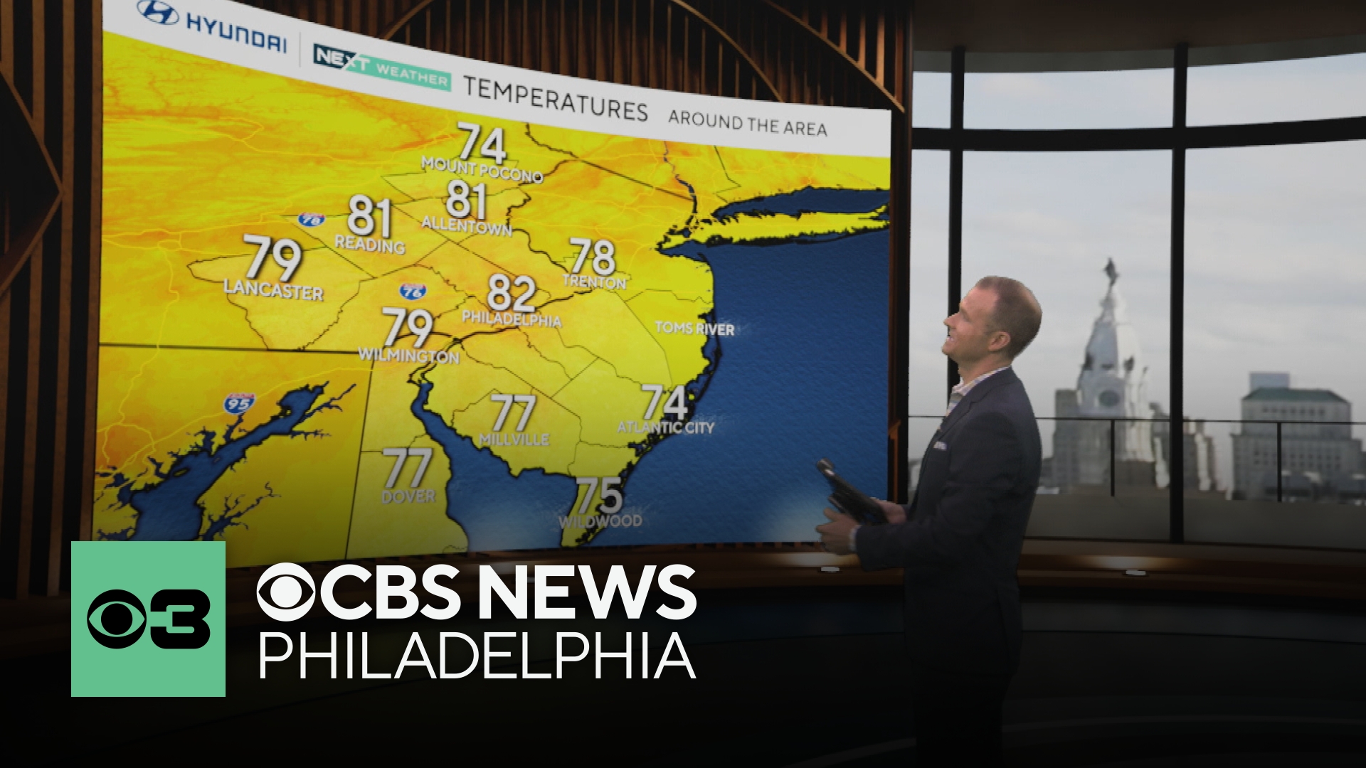 Comfortable temps, low humidity in the Philadelphia region this Friday